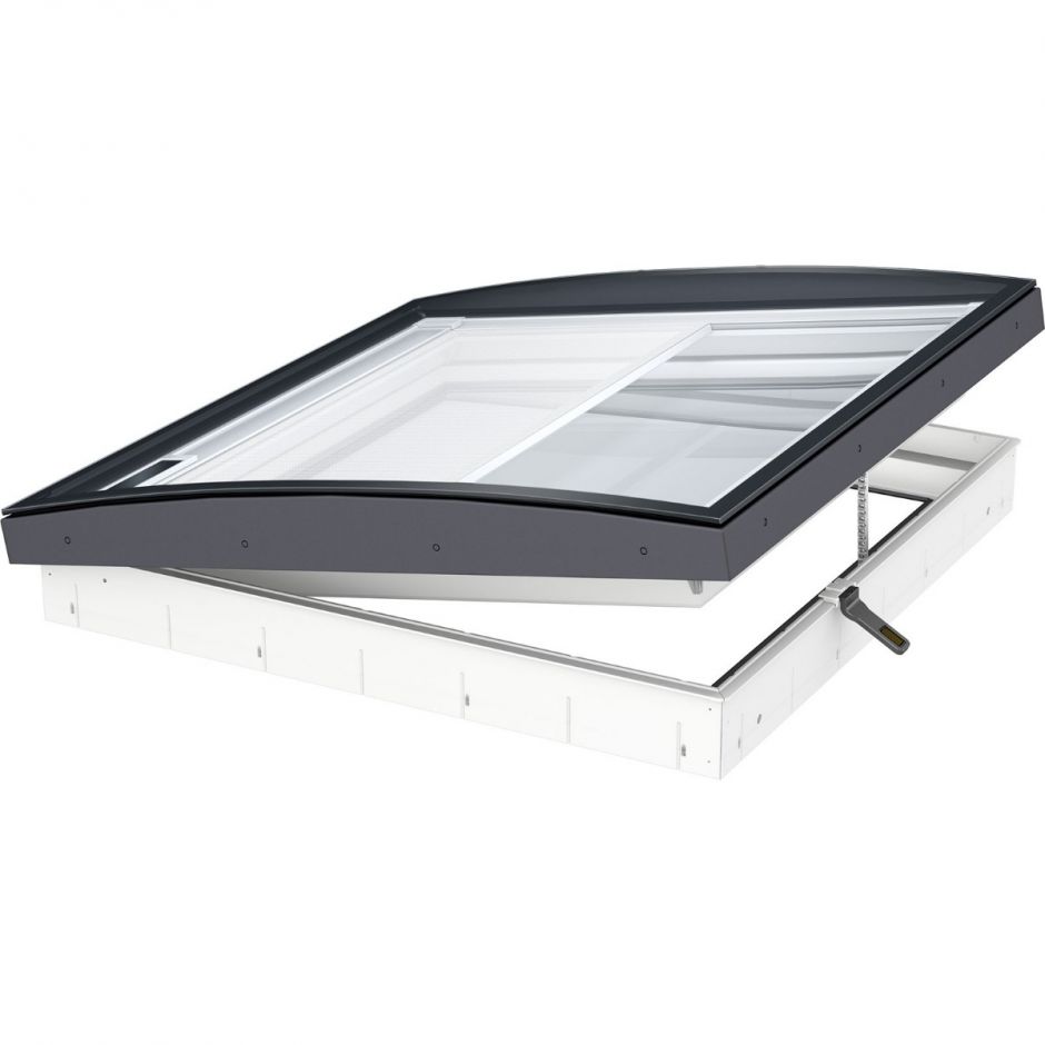 VELUX Flachdachfenster Basis-Element 3-fach verglast CVU Kuststoff Solar