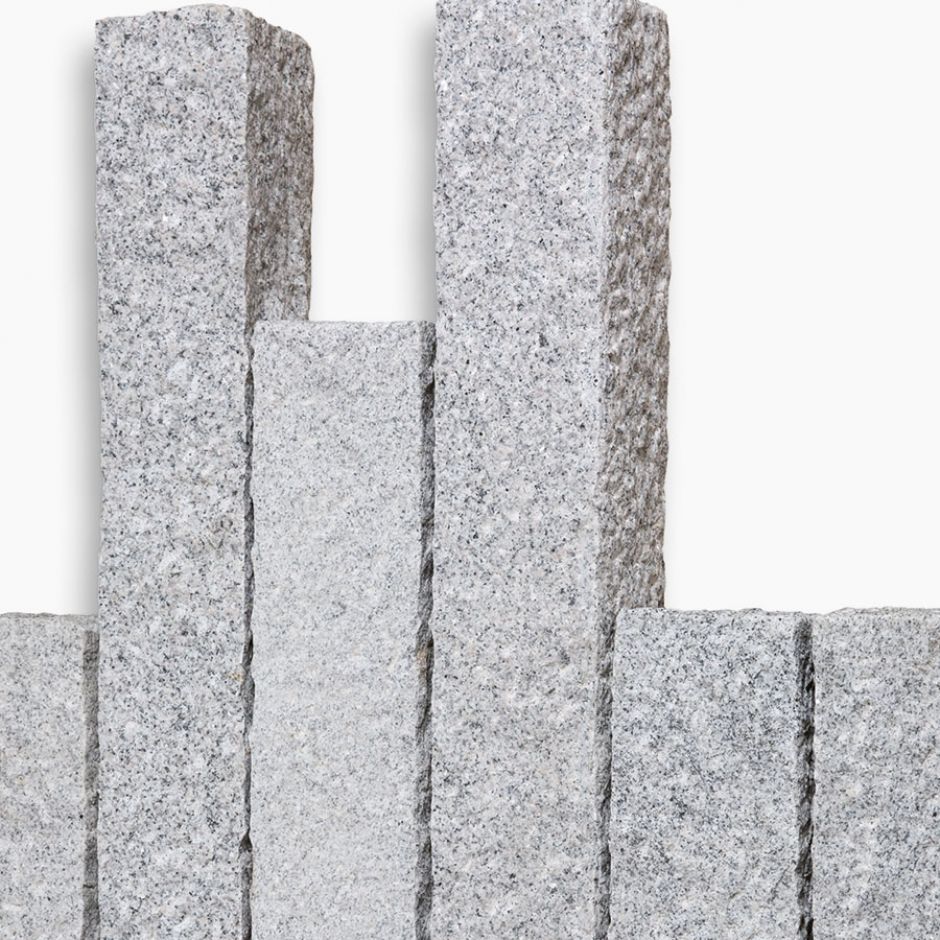 Seltra Natursteine Palisaden BRAVO RUSTIQUE Granit edelgrau Herkunft China