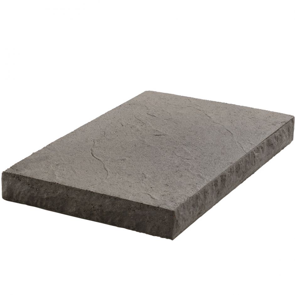 WESERWABEN Mauerabdeckung flach strukturiert Anthrazit