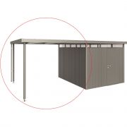 Biohort Seitendach Gerätehaus HighLine H2-H5 quarzgrau-metallic