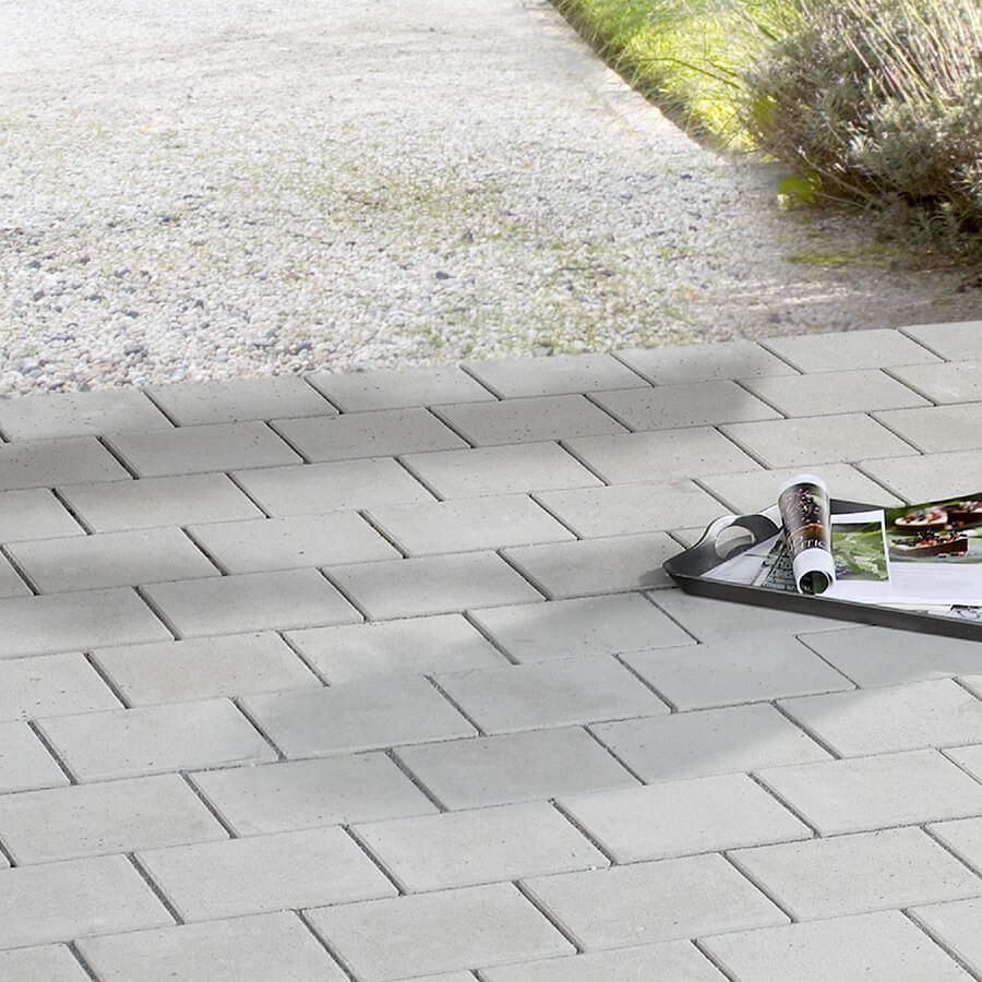 EHL Pflastersteine QuadratDrän grau | BENZ24