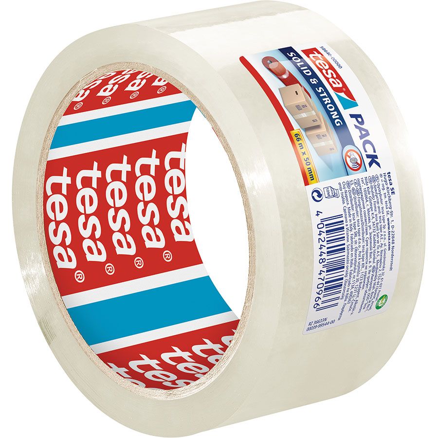 tesapack Solid & Strong transparent 66 m x 50 mm | BENZ24