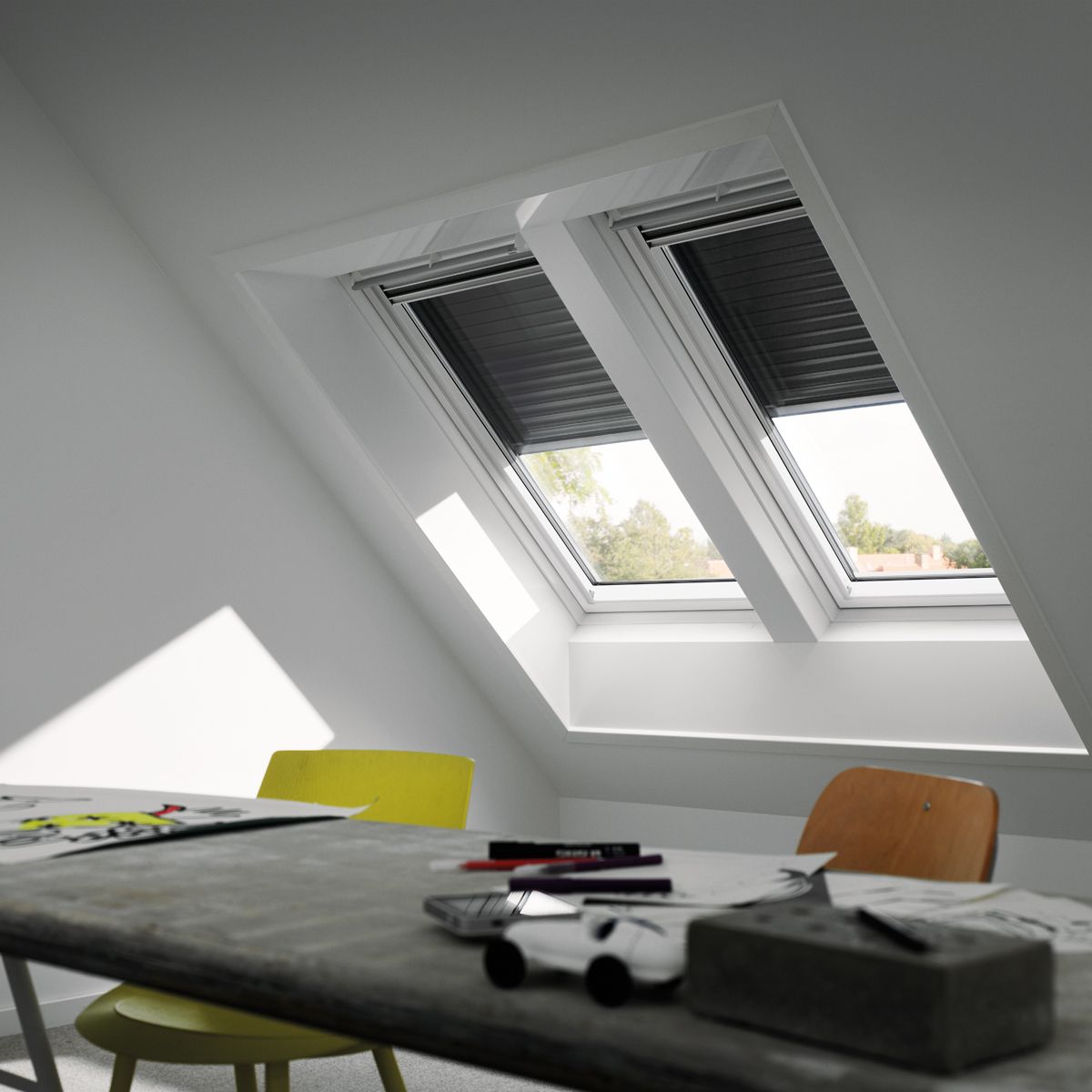 VELUX Solar-Rollladen SSL 0000S Aluminium Dunkelgrau
