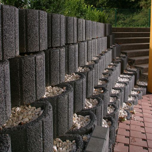 EHL Pflanzstein rund Hangflor anthrazit Pflanzring | BENZ24