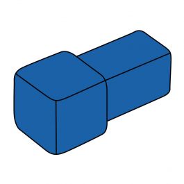BLANKE Fliesenschiene CUBELINE Eckstück Messing glanzverchromt 14mm