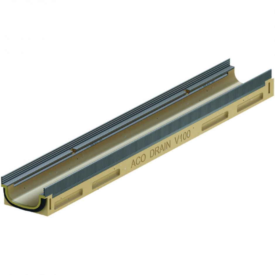 ACO Drain Multiline Seal in Flachrinne mit senkrechtem Rohranschluss