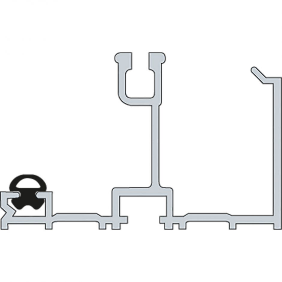 ALWO Komplettsystem 16 Randunterprofil 8212 pressblank Montageprofil