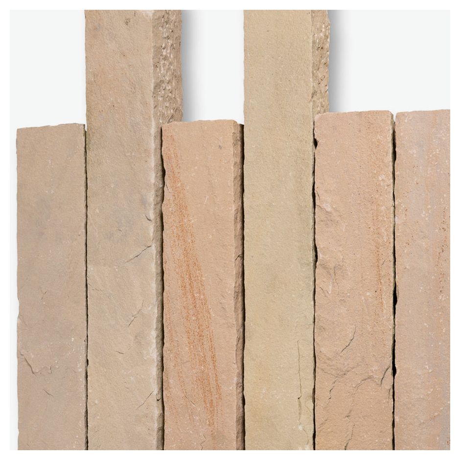 Seltra Natursteine Palisaden MANDRA Sandstein gelb-hellbeige