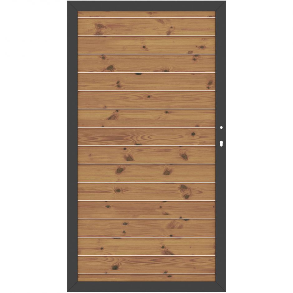 TraumGarten Sichtschutzzaun SYSTEM Rhombus Thermo-Holz Tor